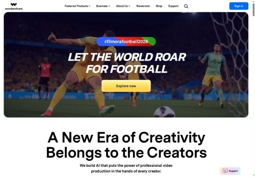 Wondershare Website Screenshot